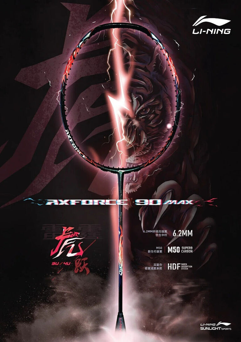 Li-Ning AXFORCE 90 TIGER MAX Badminton Racket [Red] – Pro Racket Sports